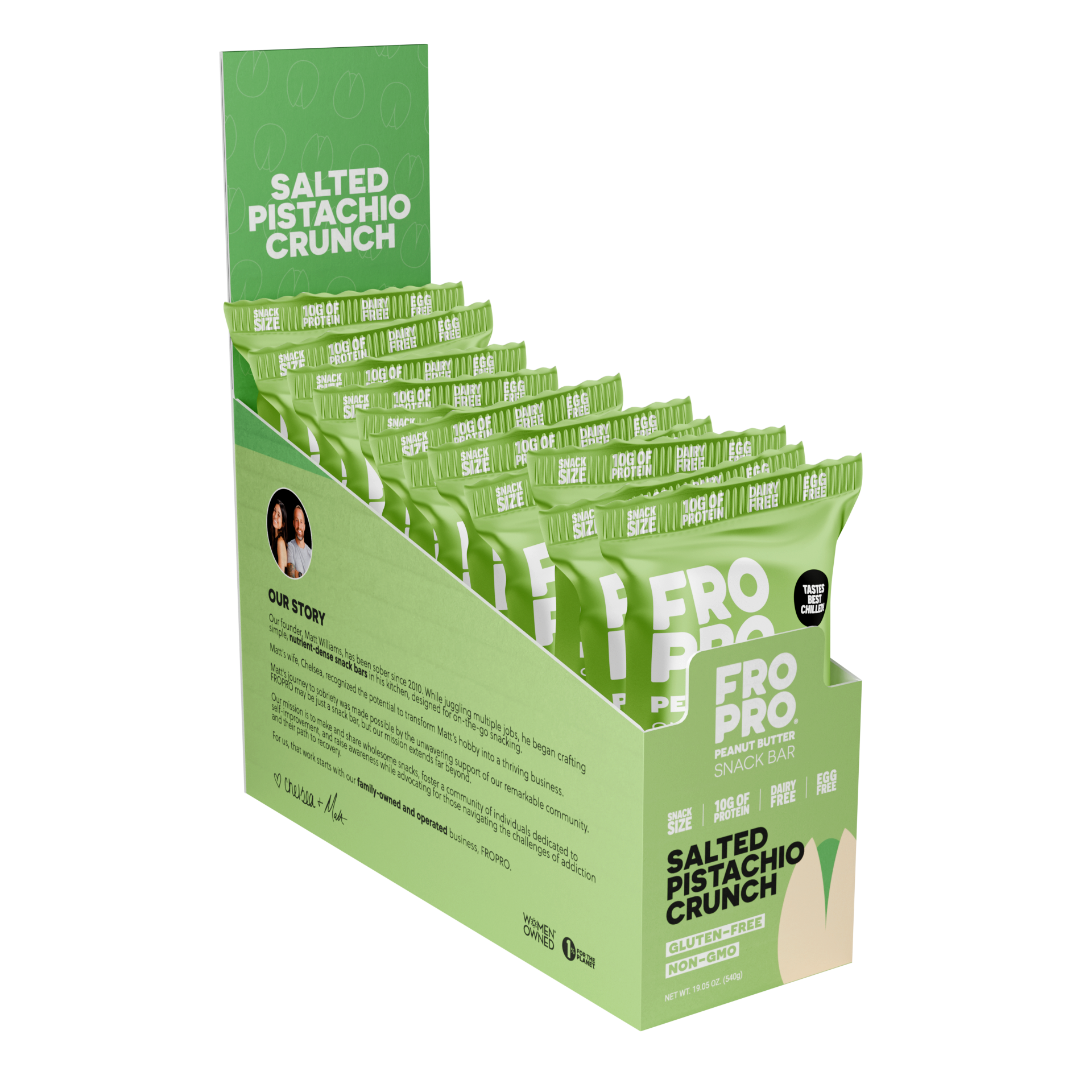 FROPRO | Salted Pistachio Crunch Peanut Butter Snack Bar